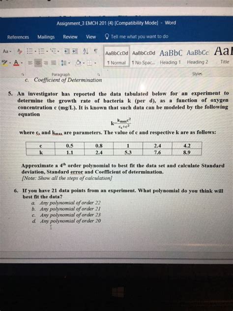 solved an investigator has reported the data tabulated below