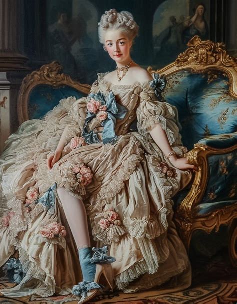 Rococo Винтажные изображения Помпадур Позы тела