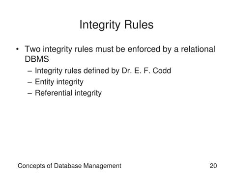 Ppt Concepts Of Database Management Sixth Edition Powerpoint