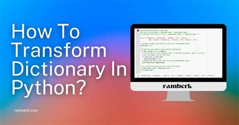 How To Transform Dictionary In Python Ramberk