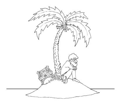 Deserted Island Drawing
