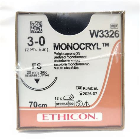 Ethicon Monocryl W3326 3 0 At ₹ 5848 Box In New Delhi Id 27356518730
