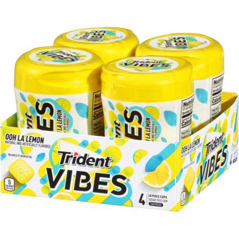 Trident Vibes Ooh La Lemon Chewing Gum 4 Ct Kroger