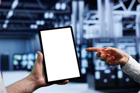 Premium Photo Elderly Programmers In High Tech Workspace Using Mock