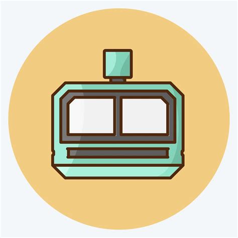 Icon Aerial Traffic Sign Suitable For Education Symbol Flat Style Simple Design Editable