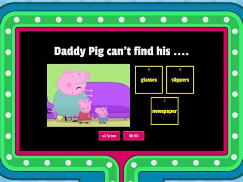 Peppa Pig: Daddy loses his glasses - Gameshow quiz