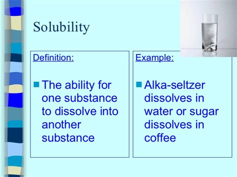 Solubility SCIENCE ALERT