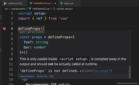 【vue3】解决‘defineprops‘ is not defined报错 defineprops is not defined csdn博客