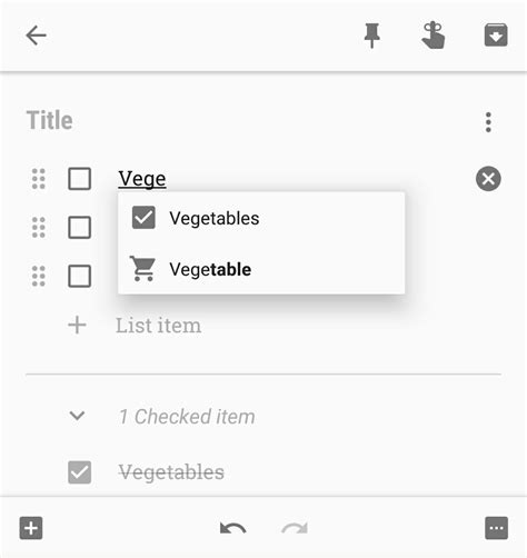Autocompletion In Checklists 🌟features Dynalist Forum