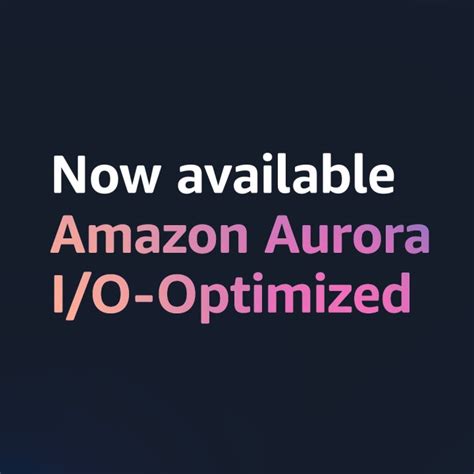 amazon web services aws on linkedin aws amazon aurora io optimized