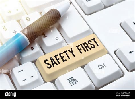 Sign Displaying Safety First Conceptual Photo Avoid Any Unnecessary