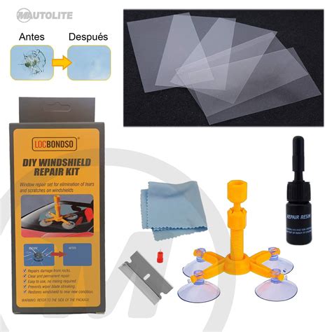 Kit De Reparación De Grietas De Vidrio Delantero Windshield Diy W