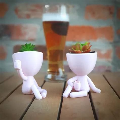 Kit 2 Vaso Decorativo Feliz Bebendo Chopp Cerveja Bob Robert Cor Rosa Claro Mercadolivre