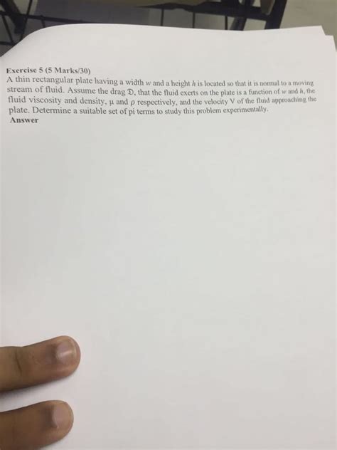 Solved Exercise Marks A Thin Rectangular Plate Chegg