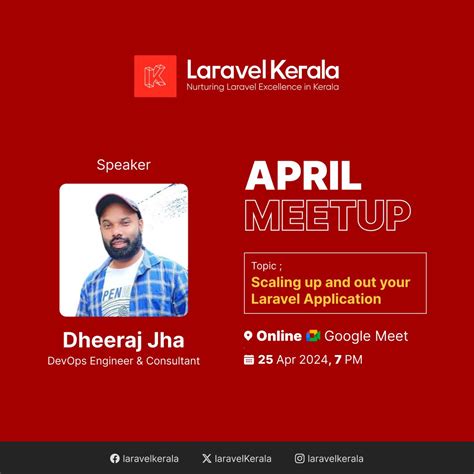 Dear Laravel Artisans Were Thrilled To Announce Our Upcoming Laravel Kerala Online Meetup And