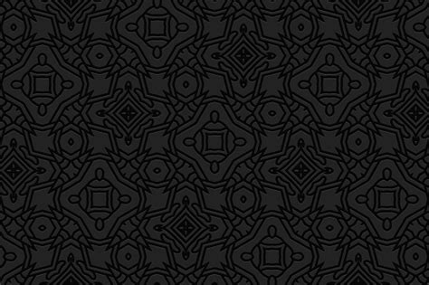 3d 체적 볼록엠보싱 기하학적 블랙 배경 민족 패턴 그림 장식 0명에 대한 스톡 벡터 아트 및 기타 이미지 0명 3차원 형태 고전 양식 Istock