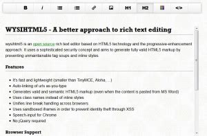 WYSIWYG Editors In JavaScript JQuery And HTML