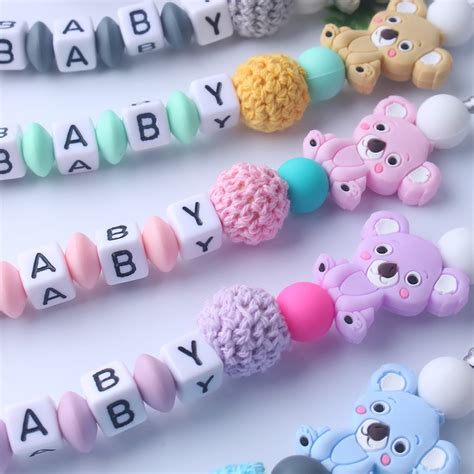 Happy Date Personalized Pacifier Clip With Name Panny Mody Binky Clip