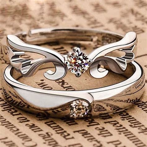 Prince And Princess Crown Couple Finger Ring Bd