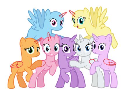 Mlp Base Mane 7 By Kharlyjoestar On Deviantart