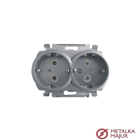 Механизъм Двоен контакт поликарбонат Сребро Nature 19 74 155