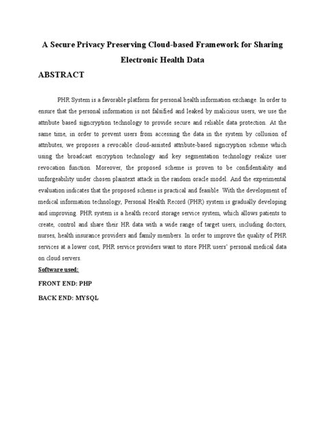 A Secure Privacy Preserving Cloud Based Framework For Sharing