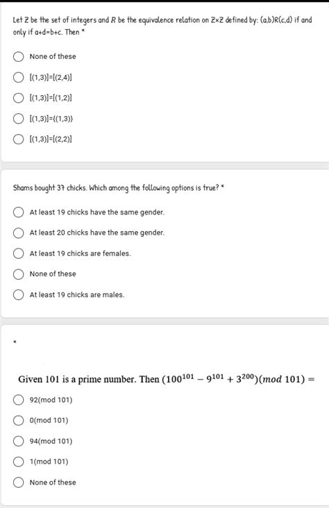 Solved Let Z Be The Set Of Integers And R Be The Equivalence Relation