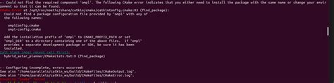 Could Not Find A Package Configuration File Provided By Ompl With Any Of The Following Names