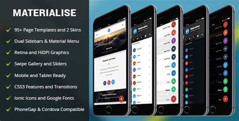 Materialise Phonegap And Cordova Mobile App By Enabled Codecanyon