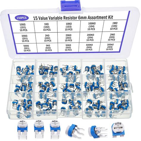 Buy Runcci Yun 150pcs 15 Values 100 Ohm 2m Ohm Ohm Potentiometer