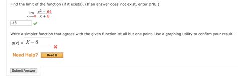 Solved Find The Limit Of The Function If It Exists If An Chegg