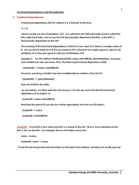 Functional Dependencies And Normalization Pdf Data Management Areas Of Computer Science