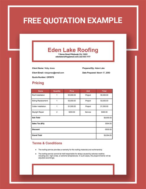 Vehicle Quotation Templates In Word Free Download