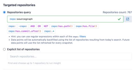 Code Insights Repository Scope Sourcegraph Docs
