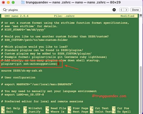 Cài đặt iTerm Oh My Zsh Zsh autosuggestions Zsh syntax highlighting trên Mac M TrungQuanDev