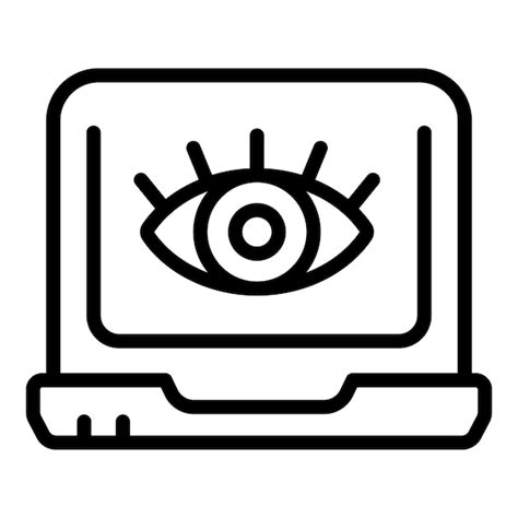 Premium Vector Laptop Code Camera Icon Outline Vector Stop Secure Cyber Key