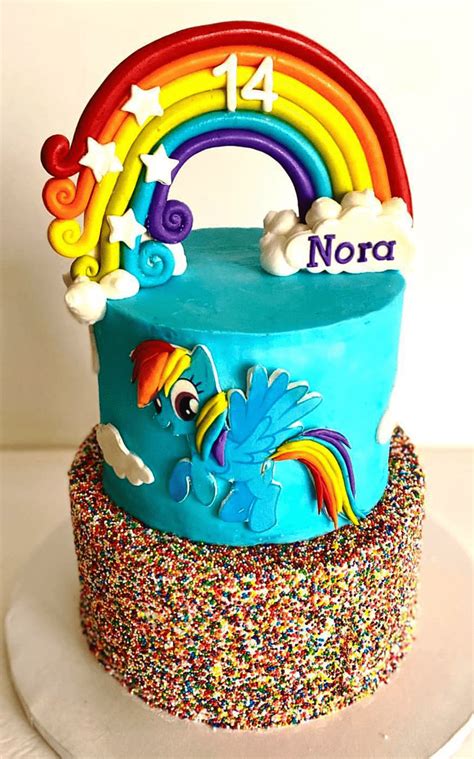 Rainbow Dash Birthday Cake Ideas Images Pictures