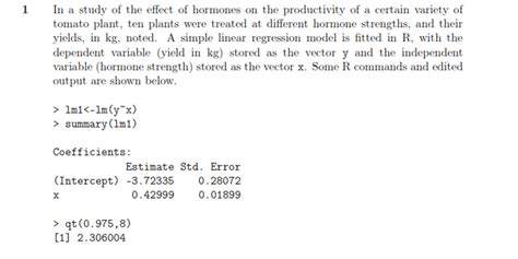 Linear Regression Chegg Com