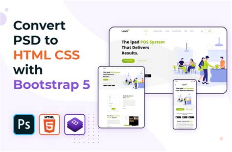 convert psd to html css with bootstrap 5 by weppic fiverr