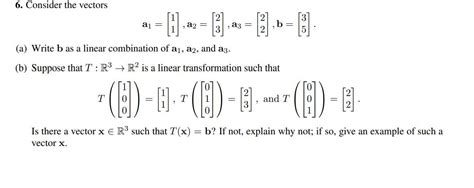 Solved Consider The Vectors Ai A A B A Write Chegg