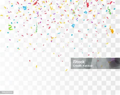 흰색 배경에 고립 된 색종이 색상 벡터 일러스트레이션 축하 Carnival에 대한 스톡 벡터 아트 및 기타 이미지