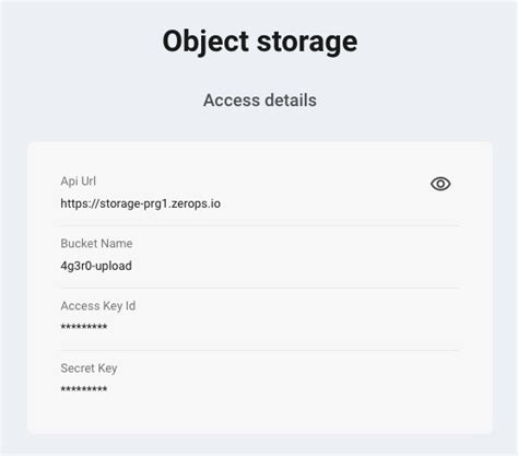 Access Object Storage