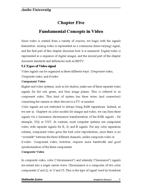 Multimedia Systems Chapter 5 Pdf