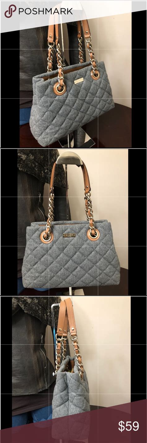 Kate Spade Gray Wool Purse