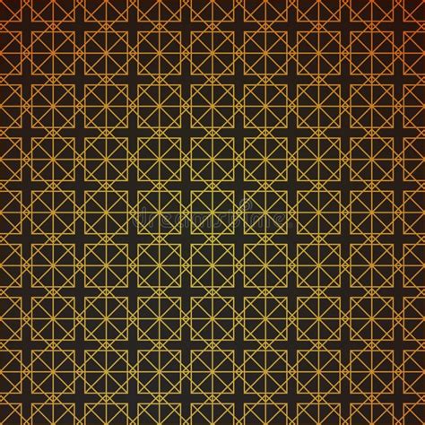 Gold Geometric Retro Abstract Seamless Cube Pattern With Rhombuses Square Stock Vector