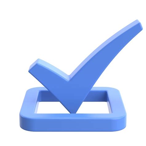 Premium Photo D Checkbox Check Mark D Illustration