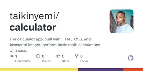 GitHub Taikinyemi Calculator The Calculator App Built With HTML CSS And Javascript Lets