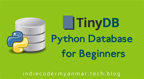 How To Use Tinydb Python Database For Beginners Indie Coding School