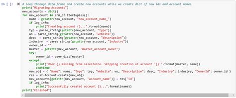 Crm Data Migration Using Jupyter Notebook And The Salesforce Api Ssp
