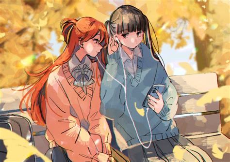 Ogino Ichiko And Kuran Arisa Inkya Gyaru Demo Ikigaritai Drawn By